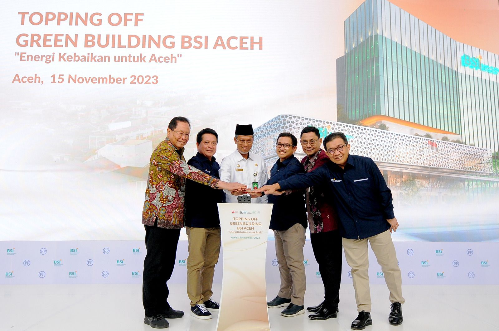 Topping Off Green Building BSI di Aceh Rampung & Akan diresmikan Awal ...